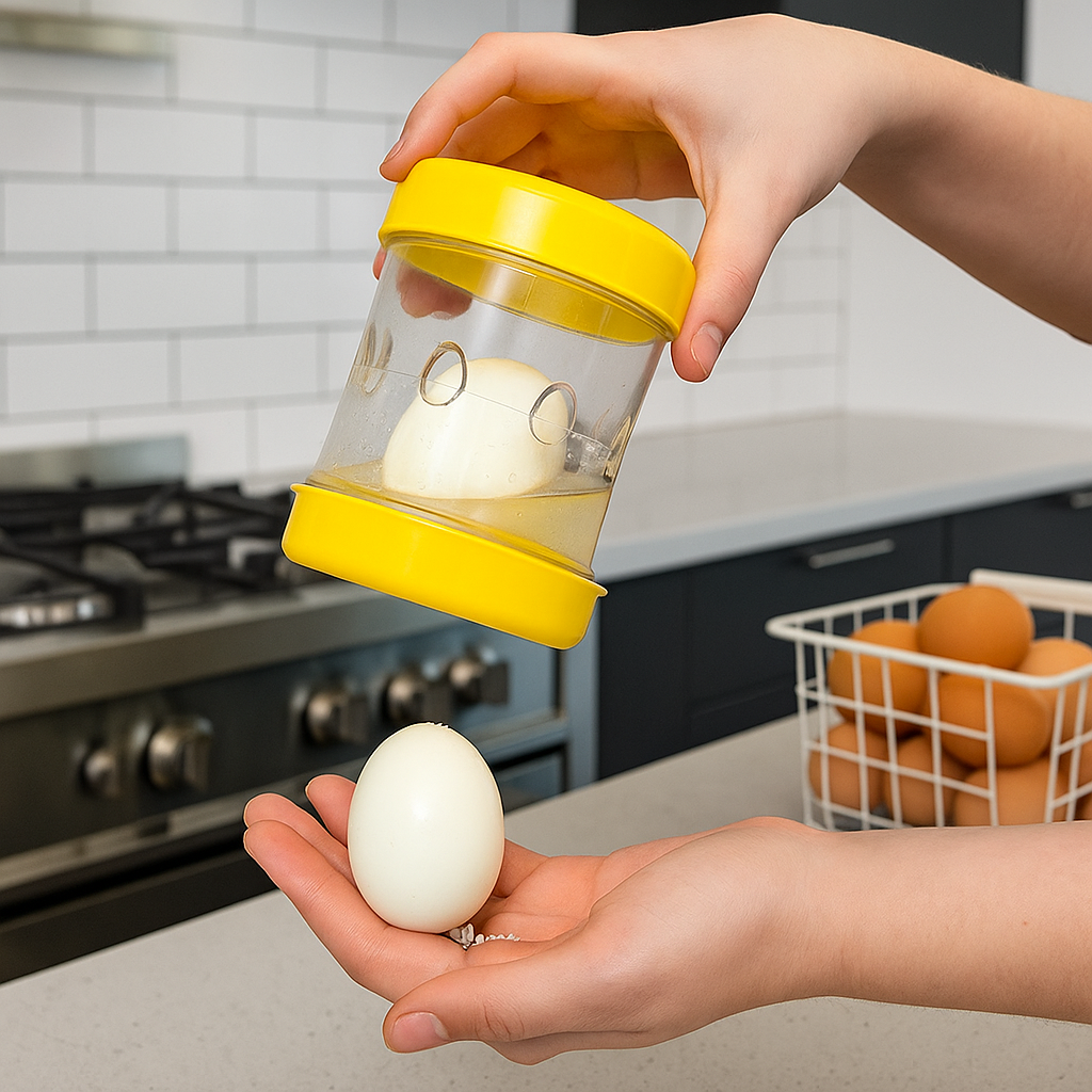Boiled Egg Peeler Tool – Easy Egg Shell Remover Kitchen Gadget, Set of ...