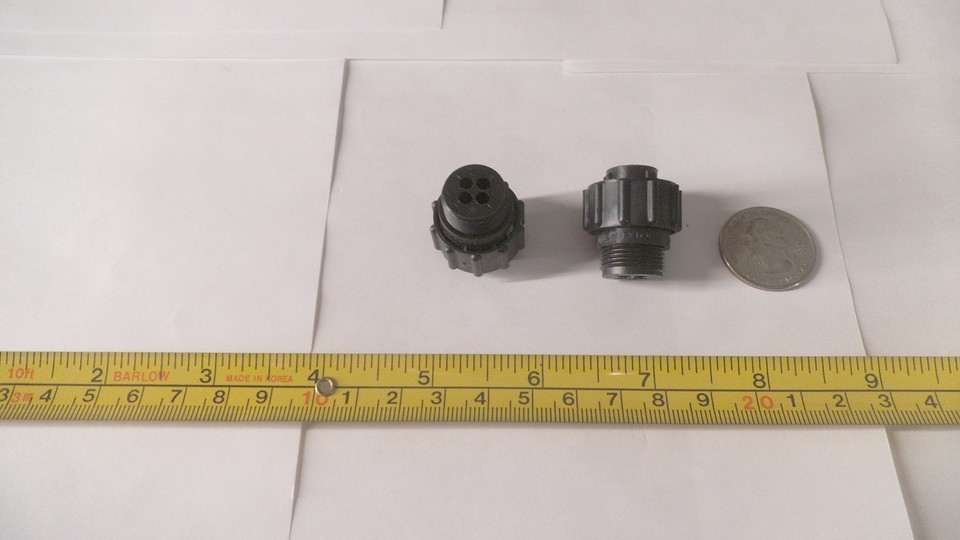 Qty 2 pcs AMP circular connectors, 4 pin, 206060-1, size 11 | eBay