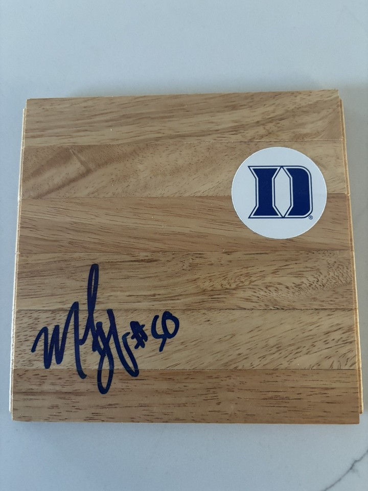 Michael Thompson SIGNED Duke Blue Devils Logo FLOOR PIECE COA | eBay