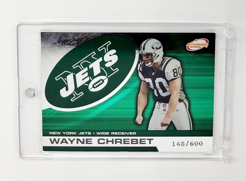 MINT #/ED FOIL SP 2002 Atomic Non Die Cut #65 Wayne Chrebet NEW YORK ...