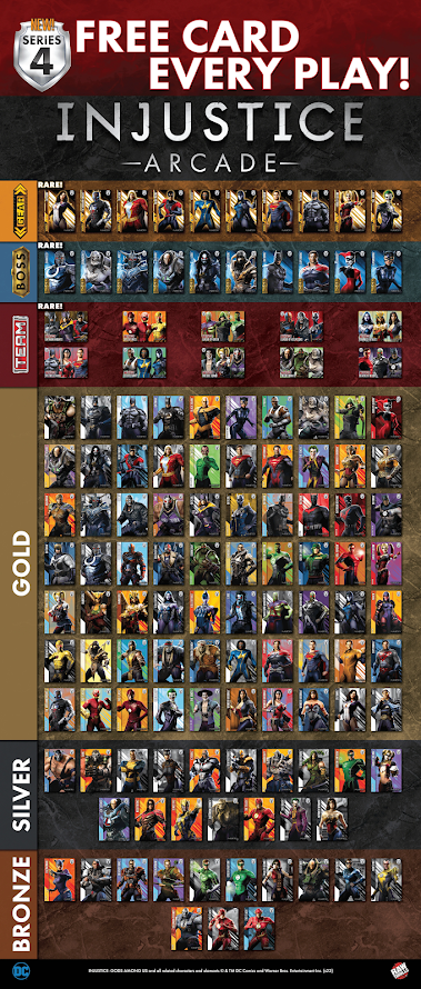 Arcade DC Injustice Cards SERIES 4 ALL FOIL SET ALL 130 cards NMint or ...