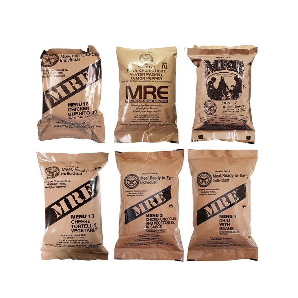MRE U.S. Military Ready to Eat Meals INSP 2025 - Case, 1, 2, 4, 6 Pack ...