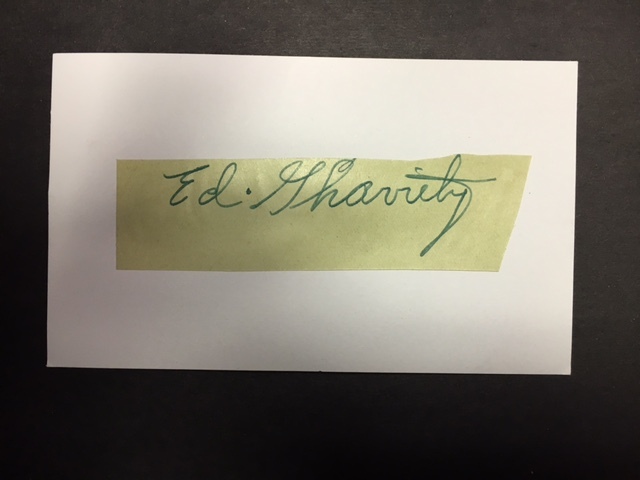 Ed Patsy Gharrity Wash Senators 1916-30 (d1966) Signed Index Card! JSA ...