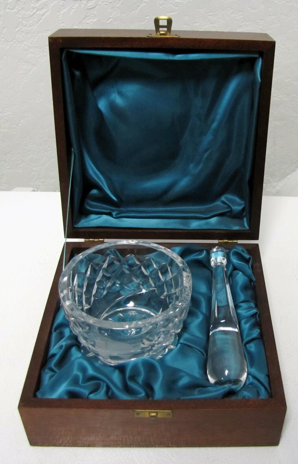 RARE Vintage Cavan Irish Crystal Mortar & Pestle W/Presentation Box NOS ...