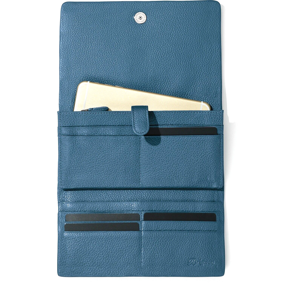 NWT Brighton CRYSTAL POND WINGS Clutch Beaded Blue Butterfly Wallet ...