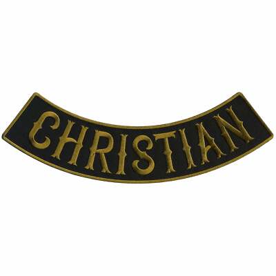 CHRISTIAN BOTTOM ROCKER High Thread Iron-On Heat Sealed Sew-On Patch ...