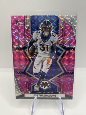2022 Panini Mosaic Pink Camo Justin Simmons Denver Broncos #62 | eBay