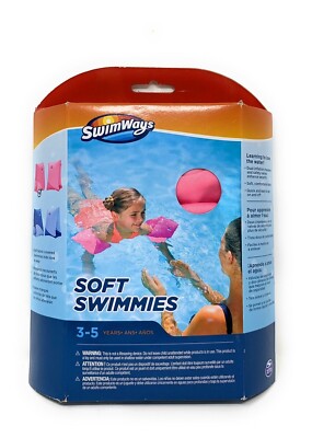 SwimWays Pink Swim Arm Floats Floaties Soft Fabric Ages 3-5 NEW ...