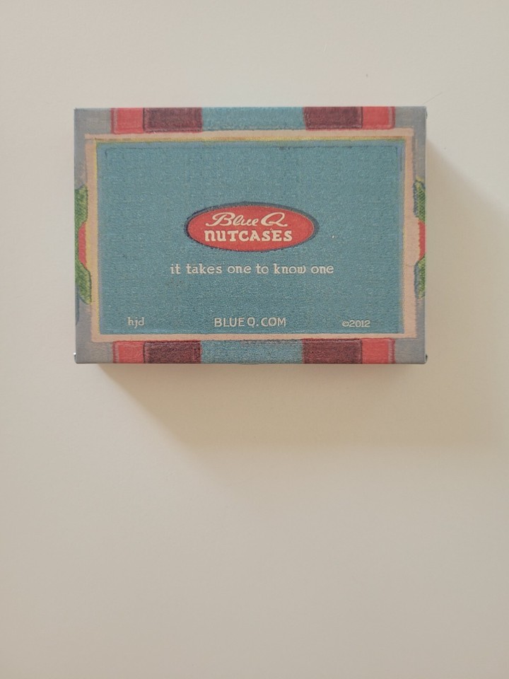 BLUE Q Whimsical Humor Tin NUT CASE Pocket Cigarette Pill Trinket ...