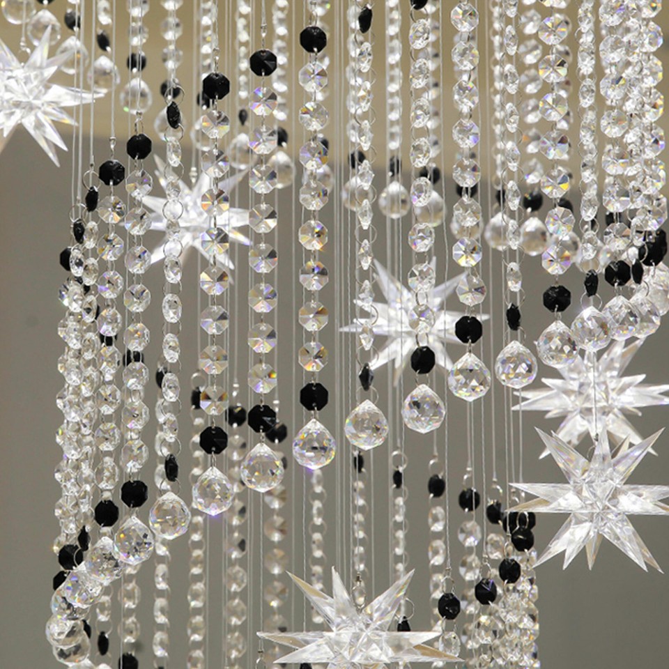 Luxury Crystal Chandelier Living Room LED Chandelier Pendant Ceiling ...