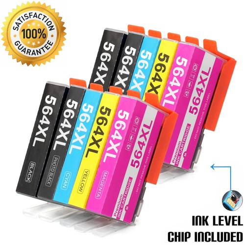 10 Pack For HP 564XL For HP 564 XL Ink Cartridge Set PhotoSmart D7500 ...