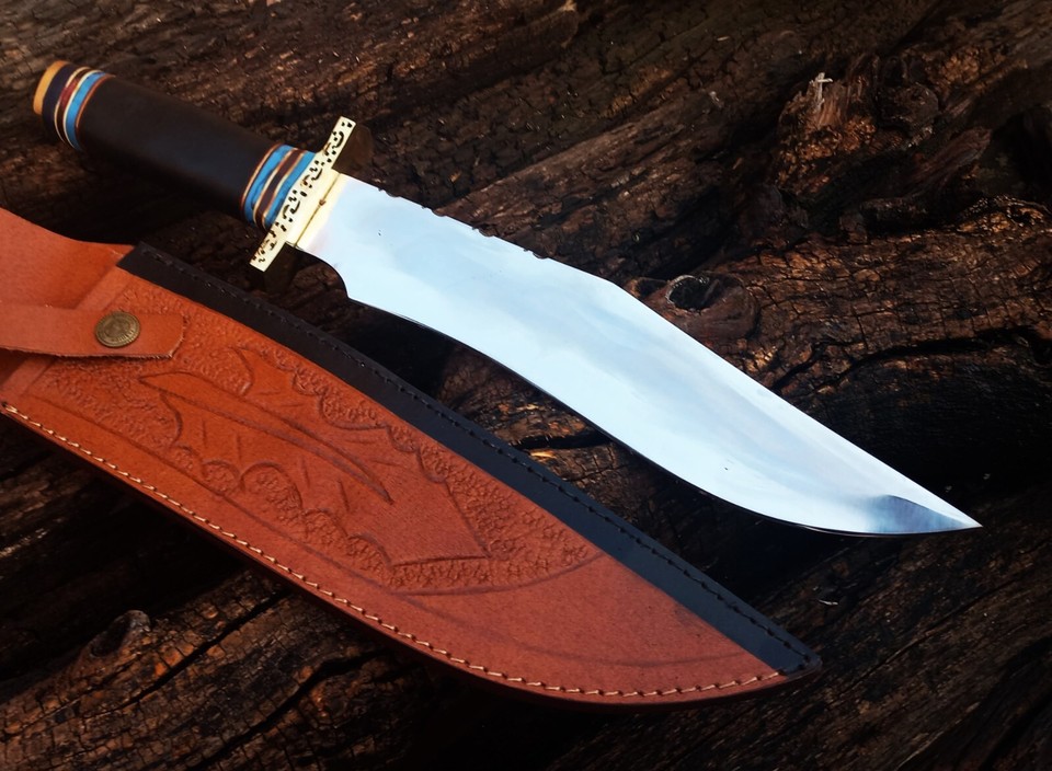 SHARD®™ Custom HAND FORGED D2 Steel Survival Big Bowie Hunting Knife W ...