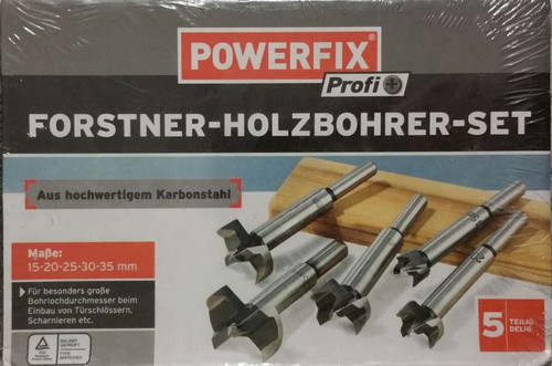 Powerfix® Forstner Holzbohrer Set Astlochbohrer Topfbohrer 5tlg. Ø 15 ...