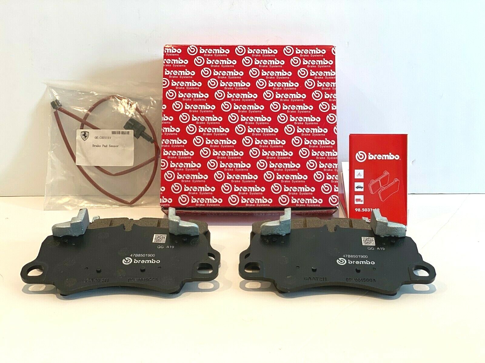Ferrari 488 GTB/Spider Front Brake Pad Kit + Sensors | Direct Fit | eBay