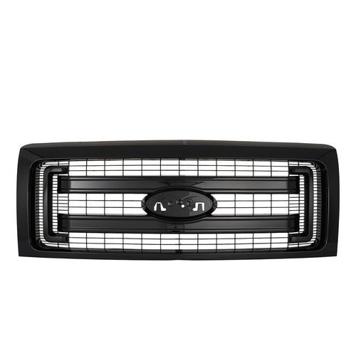 New For 2009-2014 Ford F-150 Front Upper Grille Gloss Black Grill DL3Z ...
