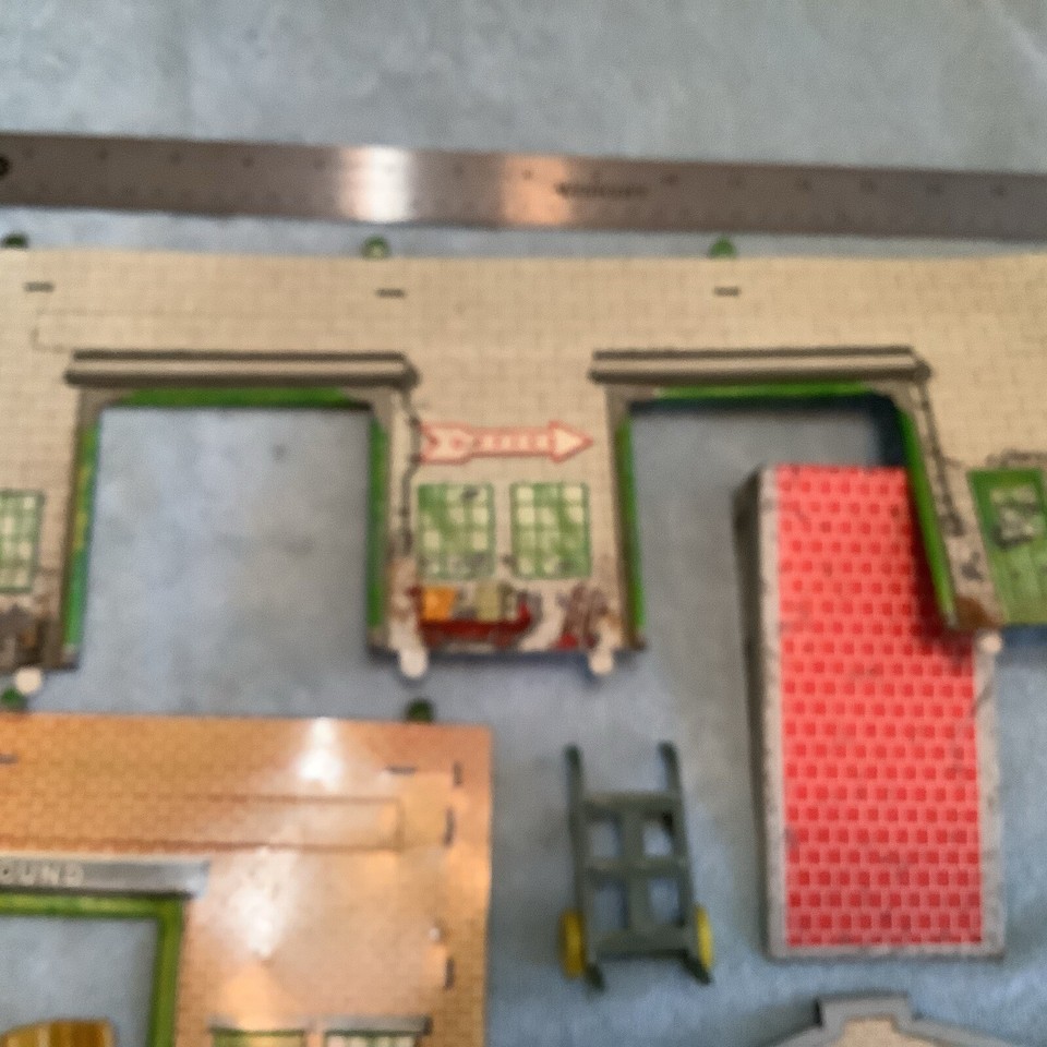 Marx Freight Terminal Tin Litho Train Station Toy Building Vintage ...