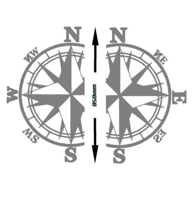 MOTORHOME CAMPER VAN CARAVAN STICKERS DECAL GRAPHIC/COMPASS MOUNTAINS x ...
