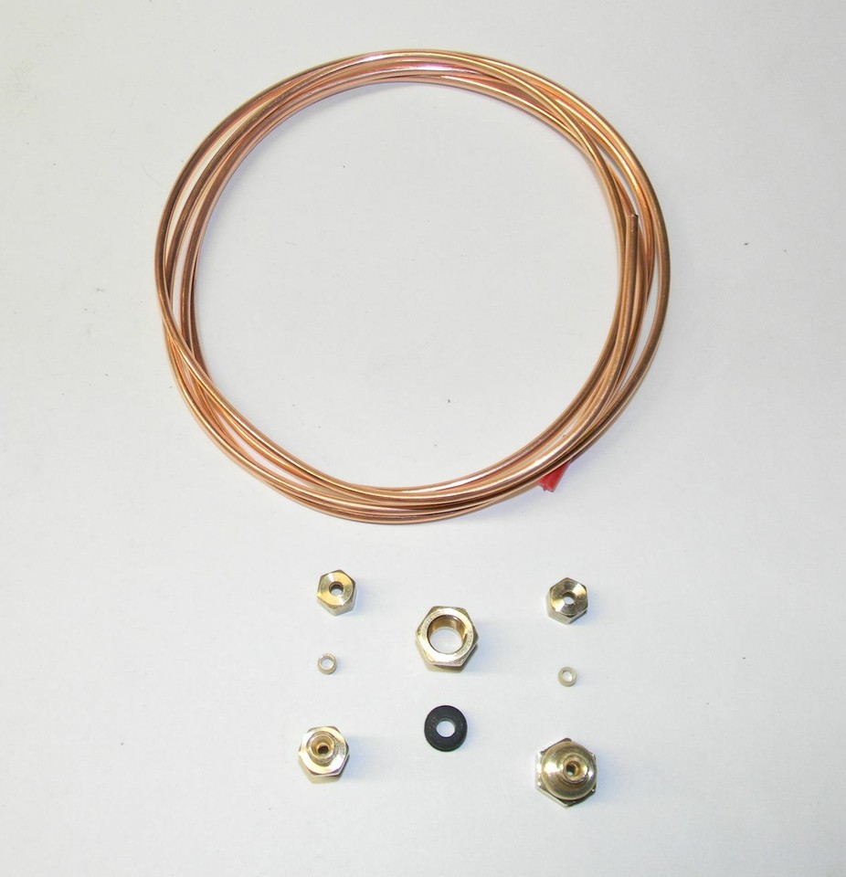 MECHANICAL OIL PRESSURE GAUGE INSTALL KIT 6 Feet of 3/16 " COPPER ...