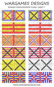 6mm Flags - Spanish Tercio Infantry - Sheet 7 - Pike & Shotte, Baroque ...