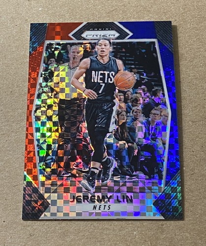 Jeremy Lin, 2017-18 Panini Prizm Red/White/Blue Checkerboard Prizm ...
