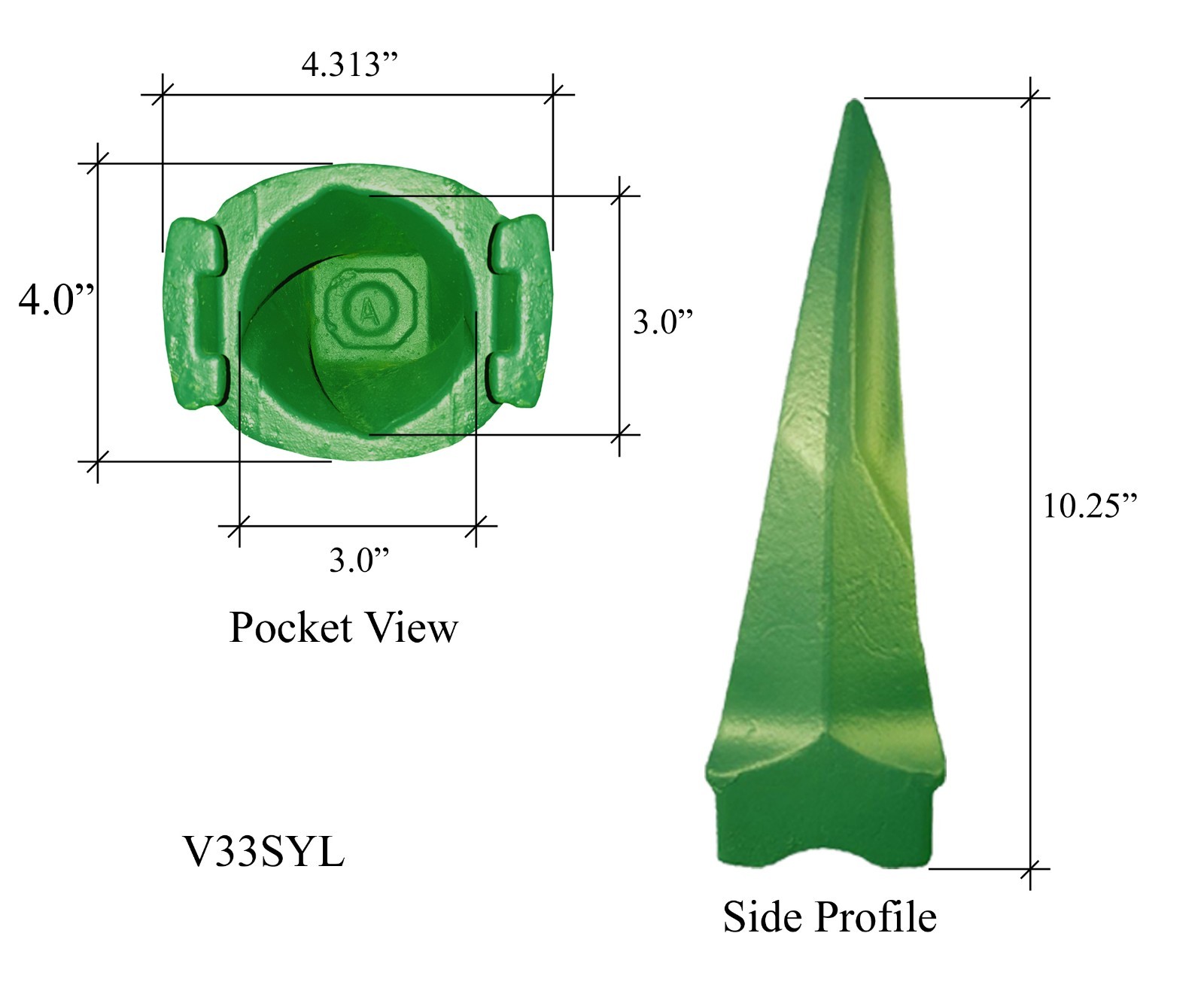 7 - Excavator Bucket Dirt Teeth w Pins - V33SYL, V33PN | eBay