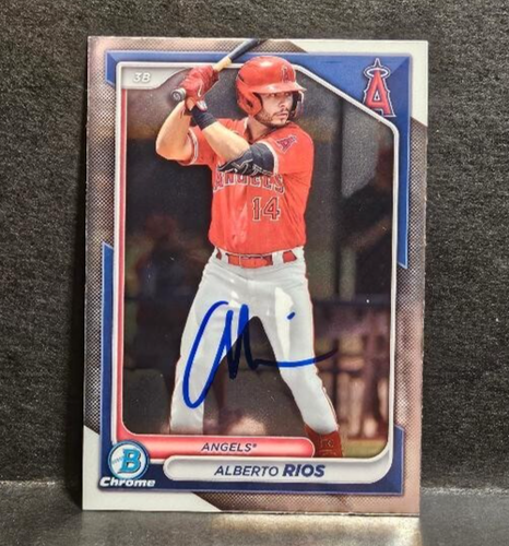 2024 Bowman Alberto Rios Bowman Chrome Auto Signed IP Angels | eBay