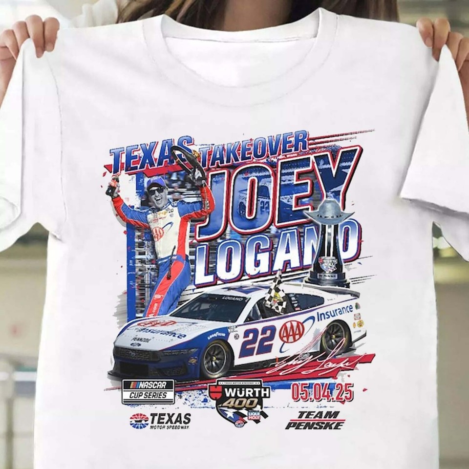 Joey Logano 2025 Wurth 400 Race Winner White T-Shirt Full Size S-3XL | eBay