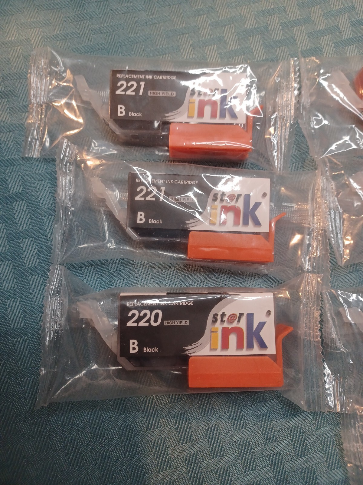 Lot of 9 Star ink Replacement Ink Cartridges 220 221 Canon Printers ...