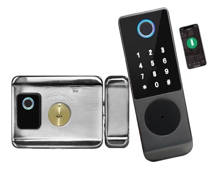 Waterproof Smart Lock for Gate Outdoor Keyless Electric Rim WiFi Double ...