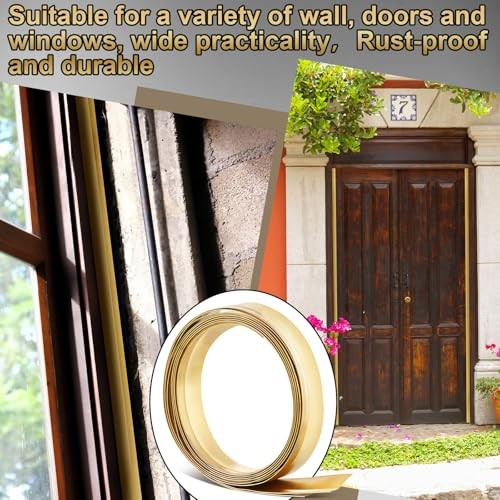 Spring-Loaded Bronze Weatherstripping, Metal Seal for Doors or Windows ...
