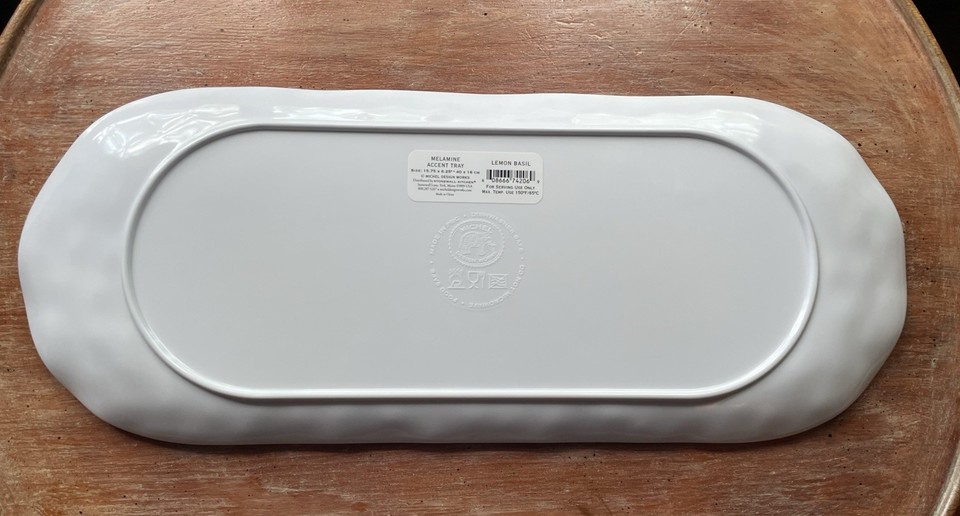 Michel Design Works Lemon Basil Melamine Accent Tray 15.75” X 6” Lemons ...