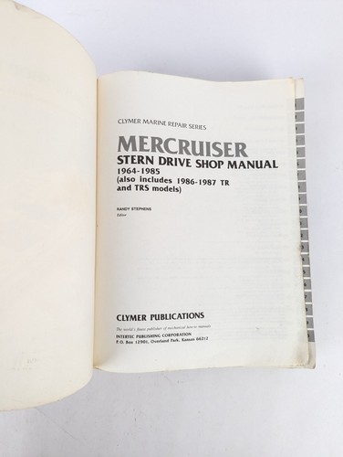 Vintage Clymer MERCRUISER Stern Drive Shop Manual Book 1964-1985 B740 ...