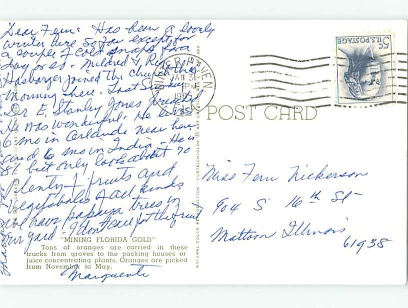 Chrome FARM SCENE Postmarked Winter Haven Florida FL j/01 AG2275 | eBay