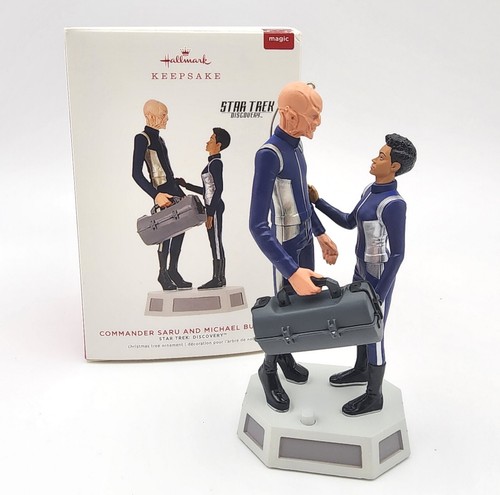 Hallmark Star Trek Talking Ornament Discovery Commander Saru & Michael ...