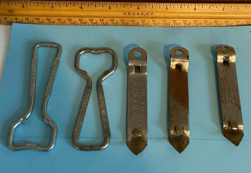 Vintage Beer Bottle Openers (5 total) Pilsner, Blatz, Carling, Genesee ...