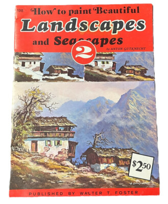 How To Paint Beautiful Landscapes And Seascapes 2 Vtg Art Book Walter ...