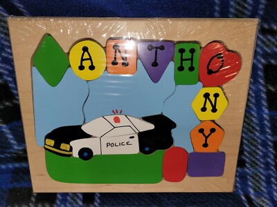 Wood / Wooden Name Puzzle "Anthony" Shapes - Solid | eBay