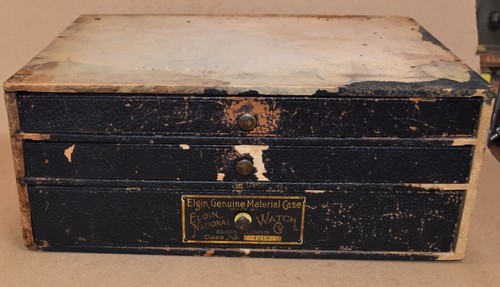 Genuine Elgin Watch Co. Material Wooden Three Drawer Storage Box | eBay