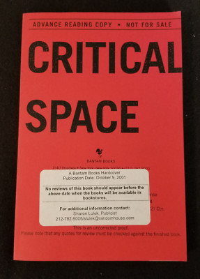 Critical Space by Greg Rucka - Advance Reading Copy - Soft Cover - New ...