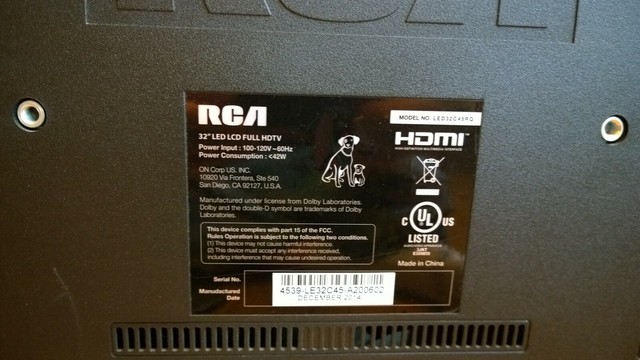 RCA TV Stand/base for LED32C45RQ - With Neck and Screws for sale online ...