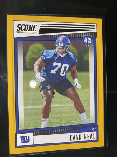Evan Neal 2022 Score Gold RC #320 Alabama Crimson Tide New York Giants ...