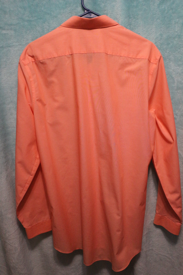 J Ferrer ♈Men's Solid LS Button up Shirt size L~Melon | eBay UK