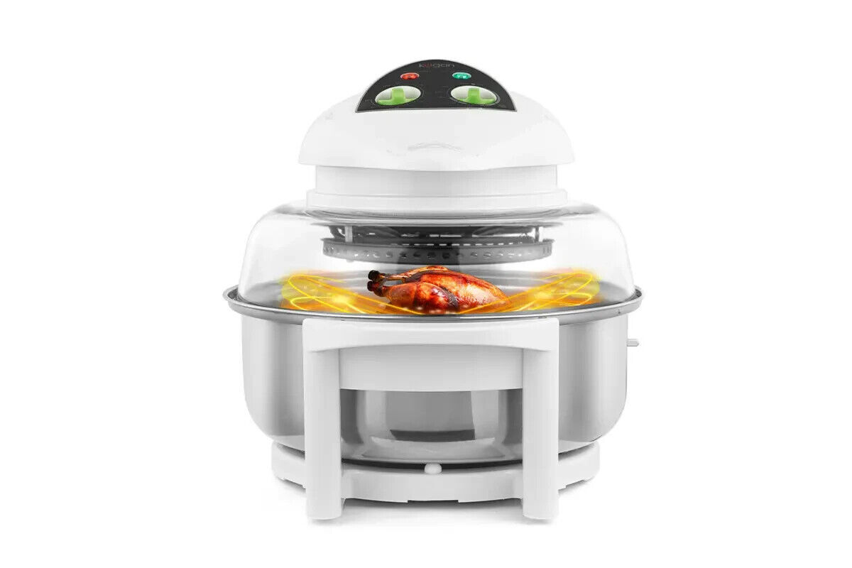 Kogan 12L XXXL Rotary Air Fryer - Silver/White (KA12RTAIRFA) for sale ...