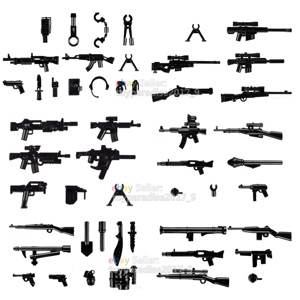 100PCS WEAPON PACK Assorted Lot Of Weapons Guns Rifles For Military ...