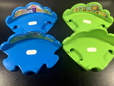 Lot of 4 vTech Replacement Track Corner 2 Blue 2 Green | eBay