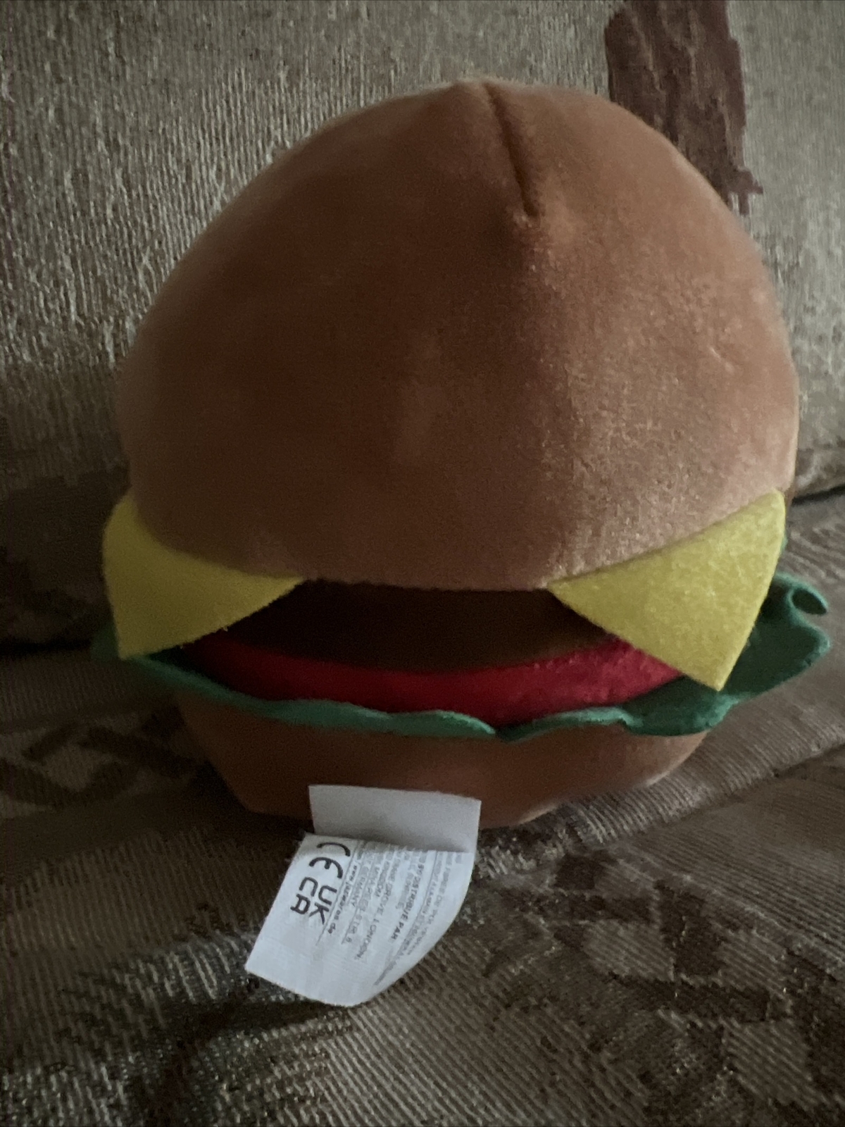 Squishmallow Kellytoy Carl The Cheeseburger Burger Food Plush Stuffed ...