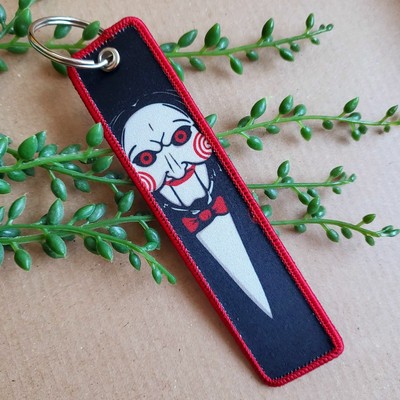 Saw Jigsaw keyring - Horror Movie Film Embroidery Metal Keychain gift ...