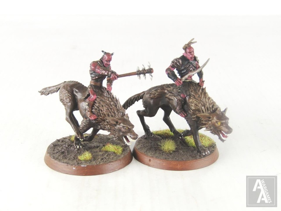 (2121) 2x Hunter Orcs On Fell Wargs Lord Of The Rings Hobbit Middle ...