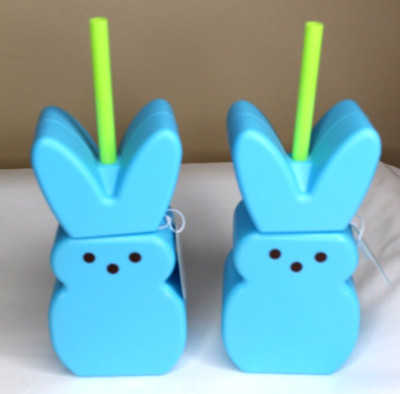 Easter PEEPS Set of 2 Blue Tumbler Cups, 14oz, New | eBay