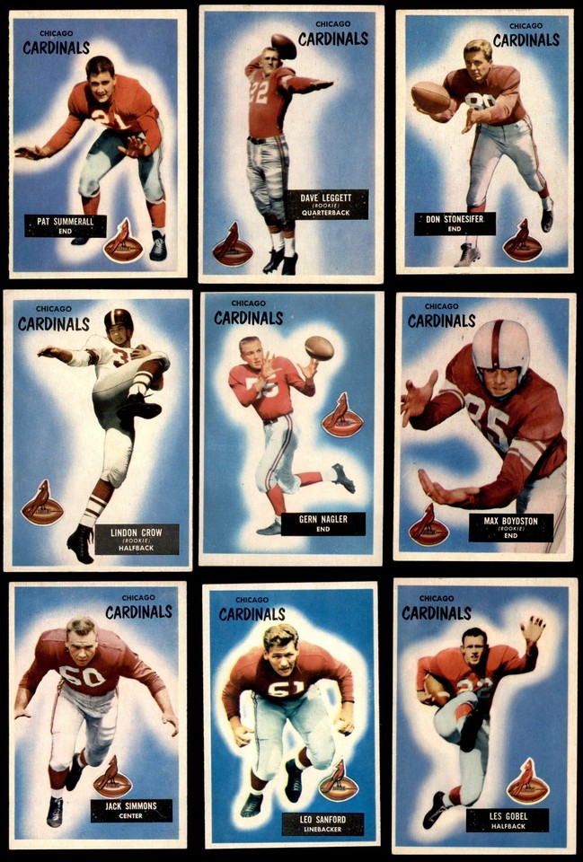 1955 Bowman Chicago Cardinals Team Set Cardinals-FB 5 - EX 3684599 | eBay
